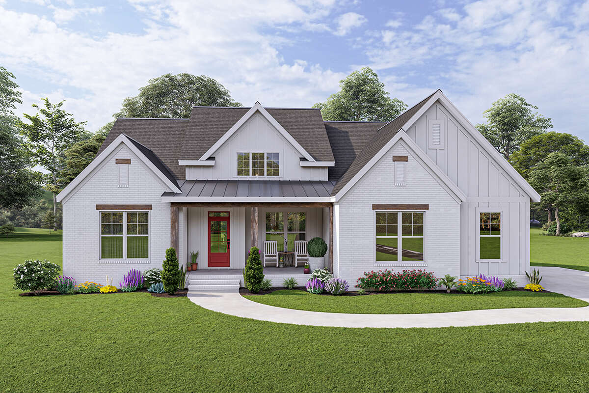 Modern Farmhouse Plan – ~2,534 Sq Ft of Comfortable Open Living with 3 ...
