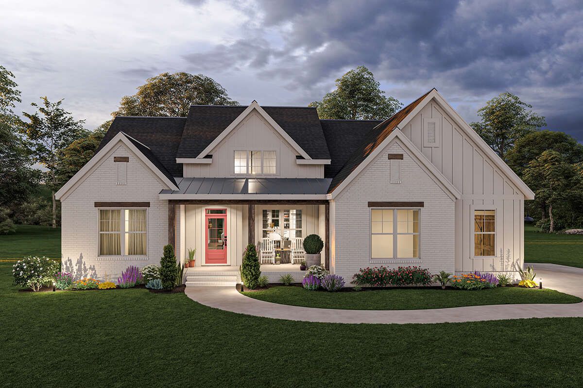 Modern Farmhouse Plan – ~2,534 Sq Ft of Comfortable Open Living with 3 ...