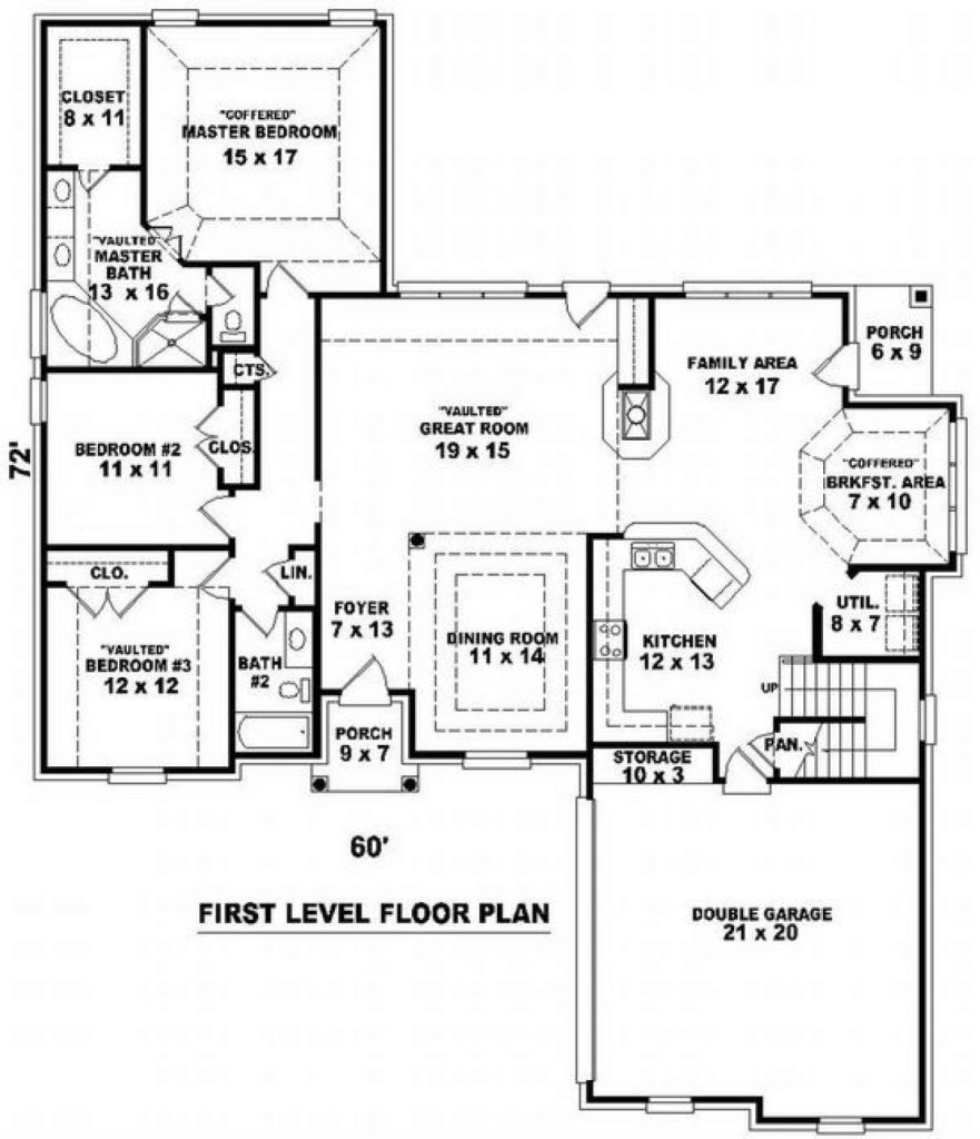 Traditional House Plan – Bright 3-Bedroom, 2-Bathroom Home with ...