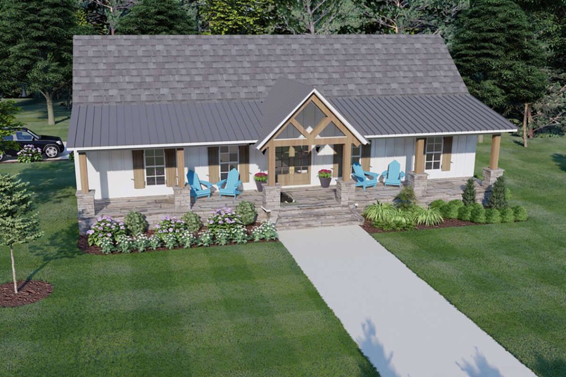 Modern Farmhouse Plan – ~1,828 Sq Ft of Comfortable Open Living with 3 ...