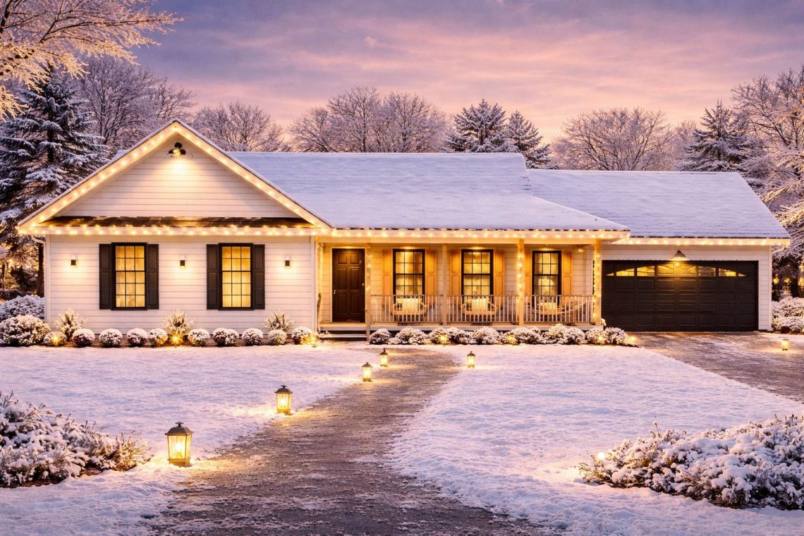 Modern Farmhouse Plan with Vaulted Living & Covered Porch – Comfortable ...